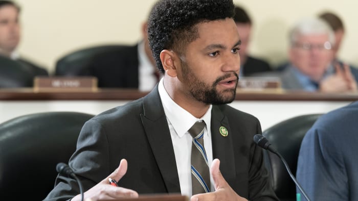 Florida Congressman Maxwell Frost performs on stage with Paramore ...