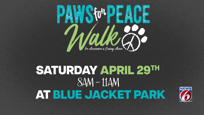 ‘4 Paws, 2 Feet, 1 Team:’ Harbor House set for Paws for Peace Walk