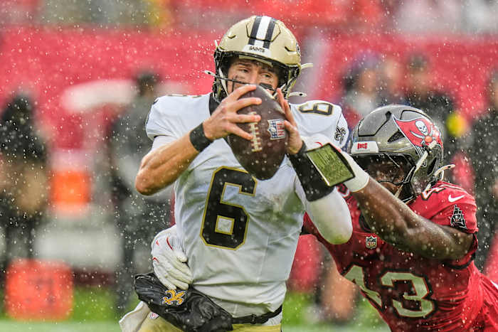Rookie QB Tyler Shough's 2 TD runs lead Saints to a 24-20 upset of ...