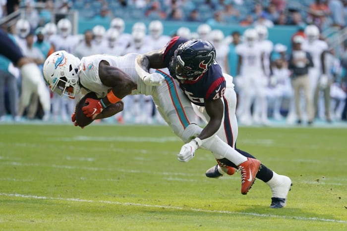 Texans’ Christian Harris injures shoulder, Kenyon Green in and out of ...