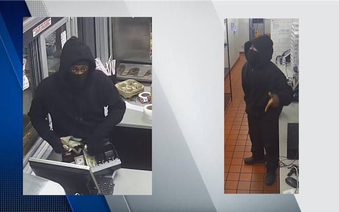 Police search for suspects involved in late-night robbery of restaurant ...