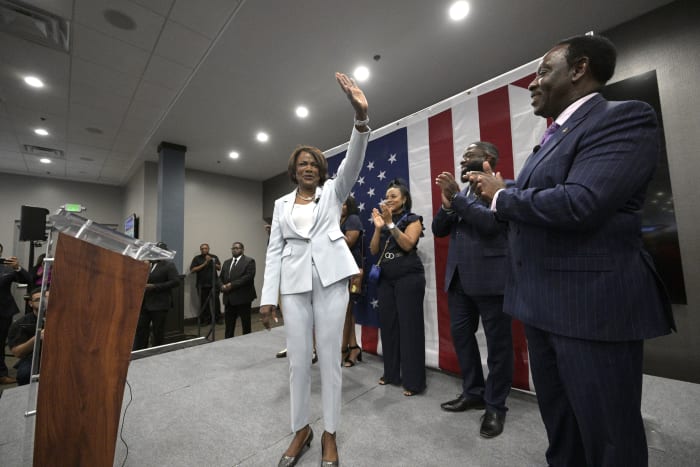 Val Demings wins Democratic nomination for U.S. Senate in Florida primary Val Demings wins Democratic nomination for U.S. Senate in Florida primary