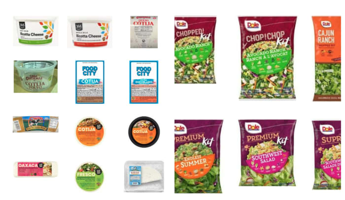 Full list of recalled dairy, packaged salad products linked to Listeria ...