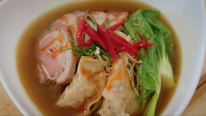 Wonton Char Siu Noodle Soup Recipe and Instructions