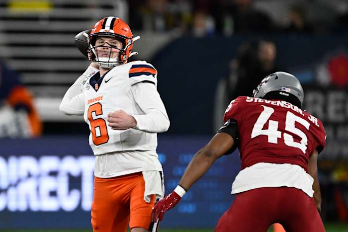 Syracuse QB Kyle McCord's 5 TD passes earn him a spot on AP's all-bowl team
