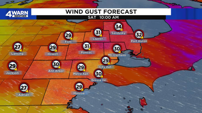 Wet, windy weather conditions improve this weekend in Metro Detroit ...