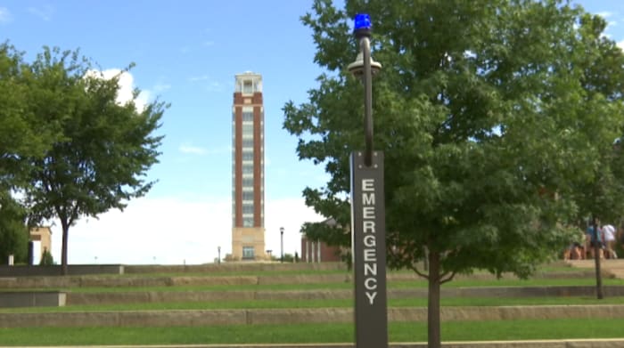 What is a blue light call box and how many Houston area colleges and ...