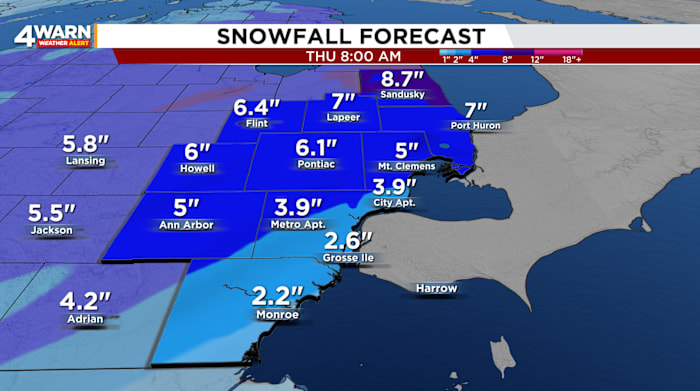 winter snowfall totals by zip code