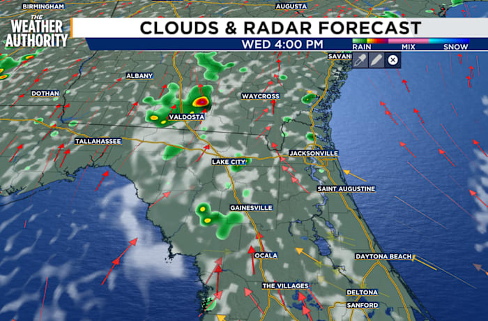 Thunderstorms are lifting north, locally heavy rain continues