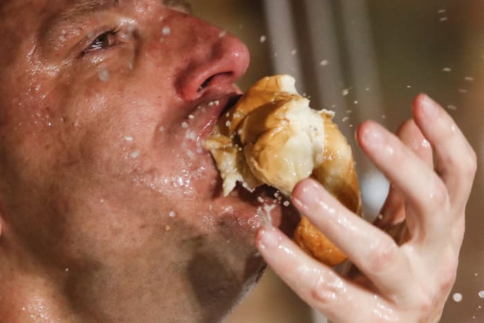 Dog fight! Joey Chestnut 'gutted' to be out of July 4 hot dog eating ...