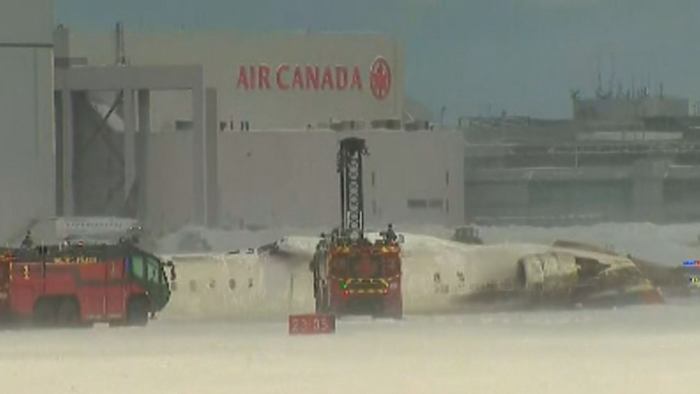 Delta Airlines flight flips over on landing at Toronto’s Pearson ...