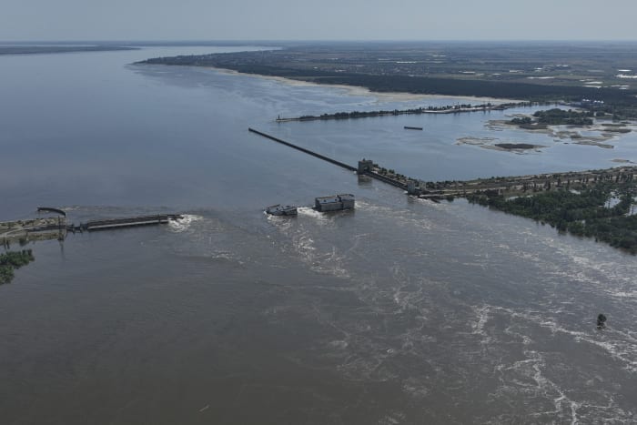 AP Exclusive: Drone footage of collapsed dam shows devastation, no ...