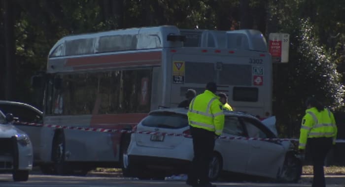 Driver dies after crashing into back of stopped JTA bus