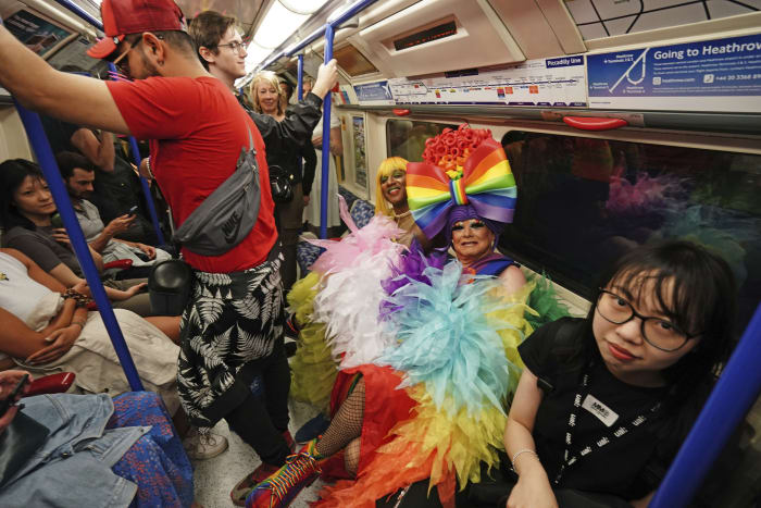 Climate activists disrupt London Pride march to protest corporate ...