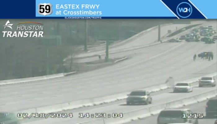 Northbound lanes of Eastex Freeway at Crosstimbers Street reopen ...