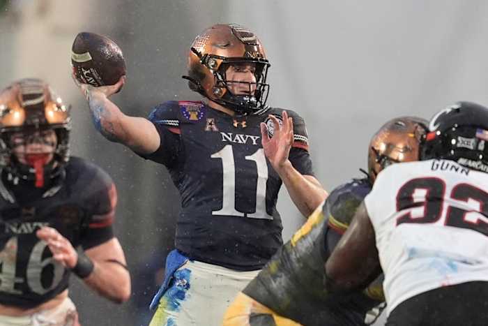 Blake Horvath leads No. 22 Navy to 35-13 victory over short-handed ...
