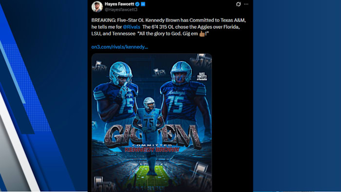 Kingwood HS five-star offensive lineman Kennedy Brown commits to Texas ...