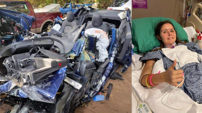 ‘She’s trapped:’ 911 call describes moments after crash that critically ...