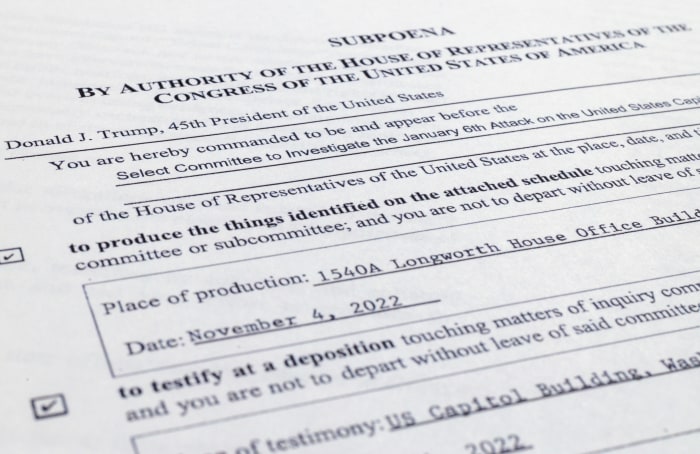 Inside the subpoena: What the Jan. 6 panel wants from Trump