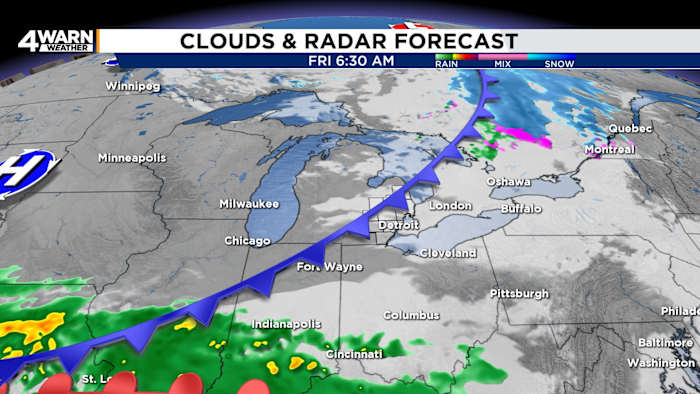 Calm weather for Detroit’s tree lighting as cold air arrives for Saturday