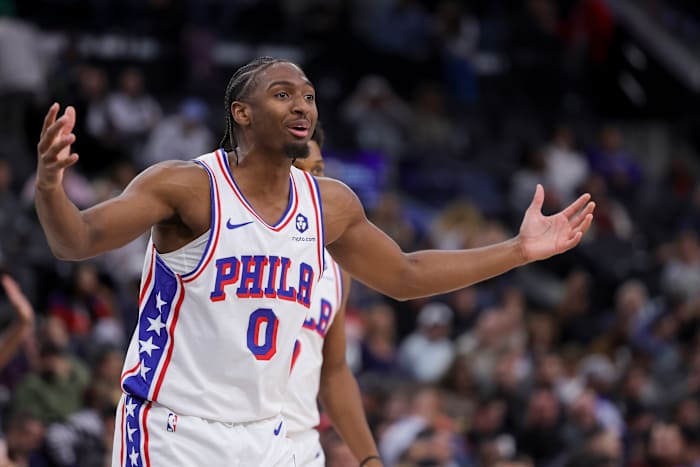 76ers All-Star guard Tyrese Maxey out with hamstring injury, AP source says