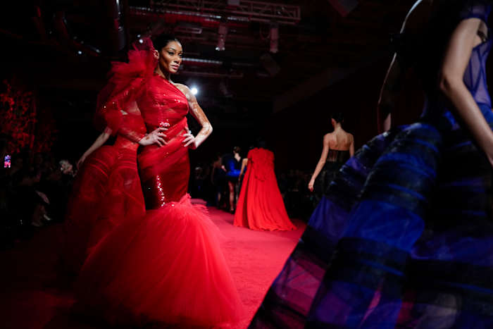 Christian Siriano takes his New York Fashion Week show attendees for a ...