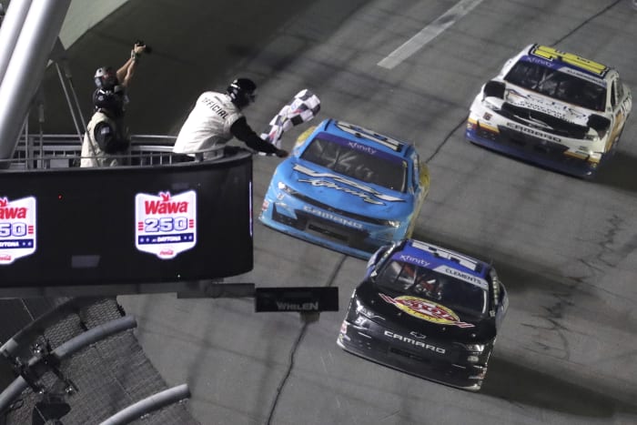 Clements wins at crash-filled Daytona, reaches postseason