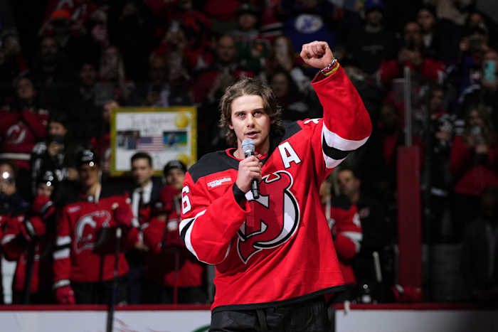 Olympic star Jack Hughes returns to NHL, jokes about his missing teeth ...