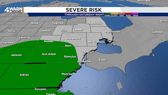 List: Severe weather alerts in Southeast Michigan on Saturday