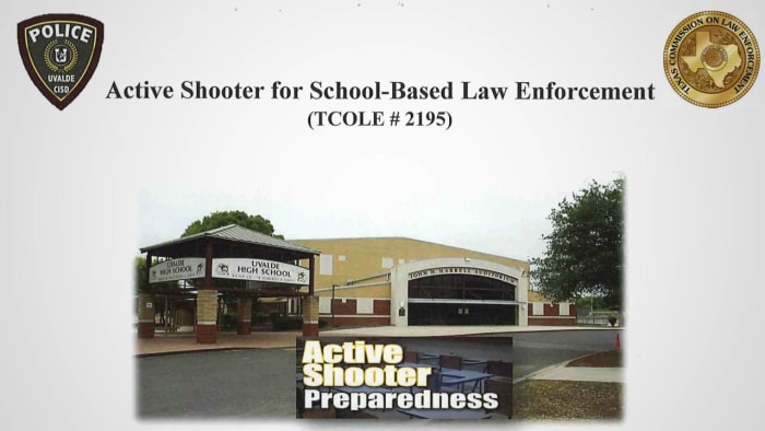 Uvalde Cisd Police Hosted Active Shooter Training In March That Urged