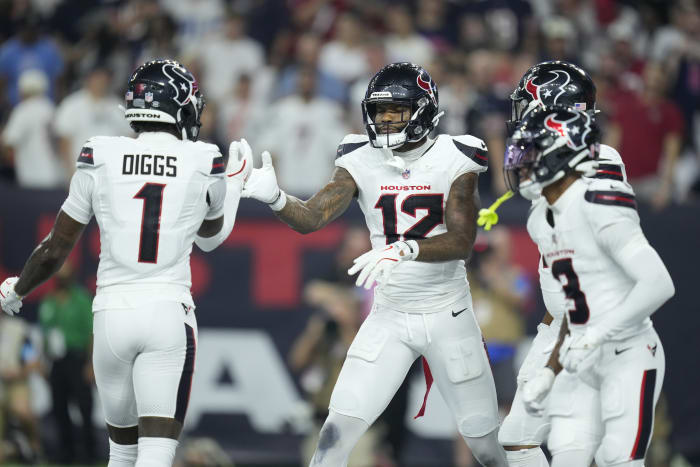 Texans wide receiver Nico Collins injures hamstring on long touchdown ...