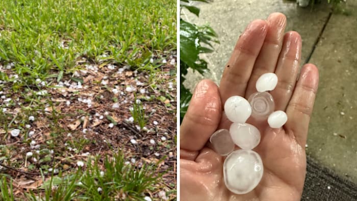 PHOTOS: Thunderstorm drops quarter-size hail in The Woodlands