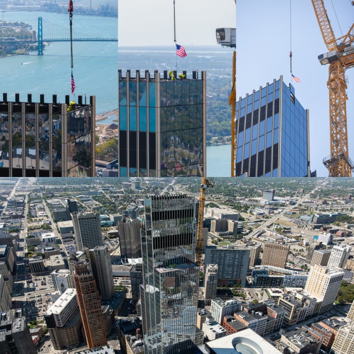 Detroit’s new Hudson tower is nearly complete: See new photos