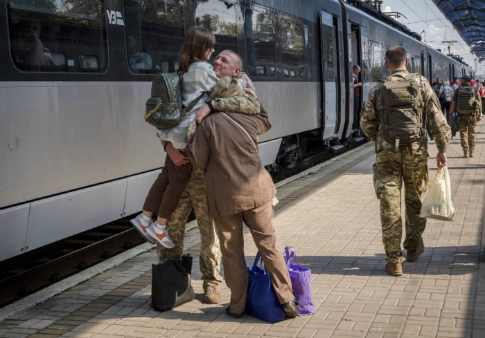 A Ukrainian train is a lifeline connecting the nation's capital with ...