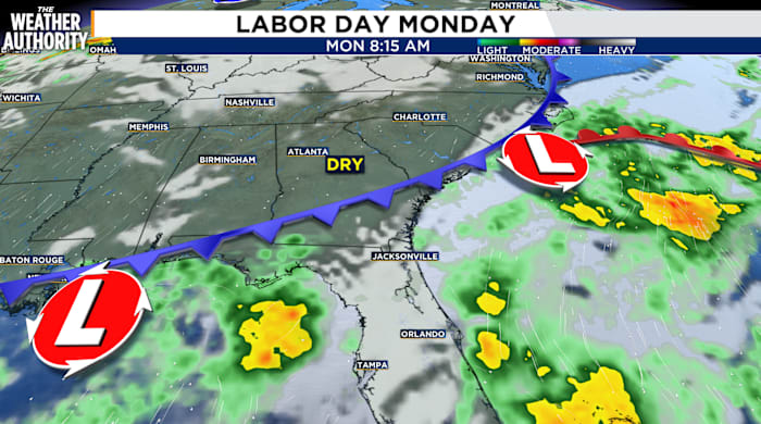 Mini break in humidity and rain before soggy Labor Day weekend