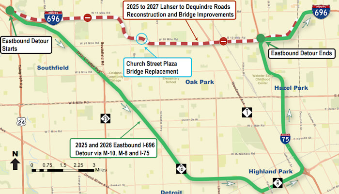 What know about major I-696 closure coming to Oakland County ...