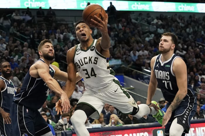 Bucks top Mavs, Doncic 106-105 after Antetokounmpo fouls out