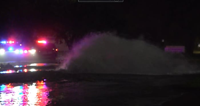 A car crash into a fire hydrant caused street flooding and closures ...