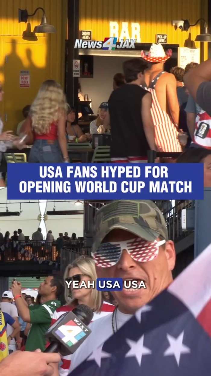 USA fans at The Block watch party on Friday hyped for the opening FIFA ...