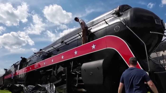 Iconic 611 Locomotive is all dressed up for America’s 250th Anniversary