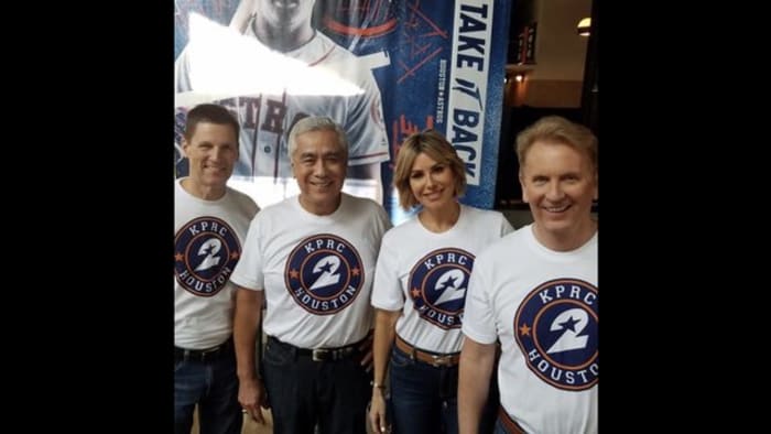 This is how KPRC 2 celebrated at the Houston Astros game tonight