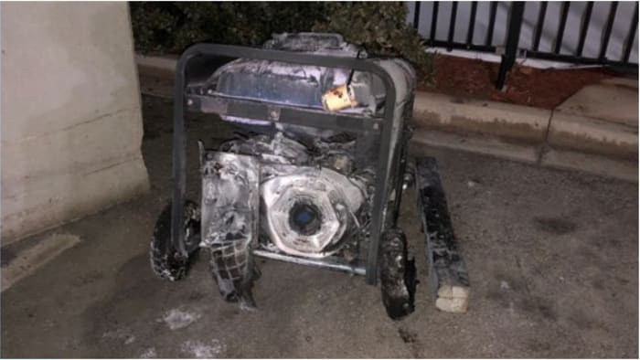 Generator fire causes fireball in RV City