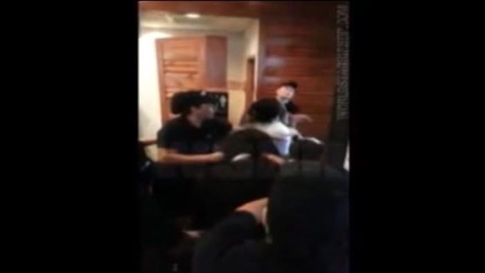 Houston restaurant brawl caught on camera