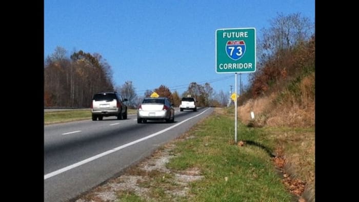 I-73 from Roanoke to Martinsville could be built in 10 years