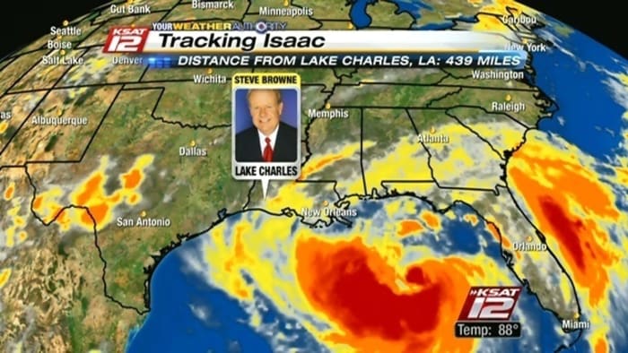 KSAT's Steve Browne tracks Isaac from Gulf Coast