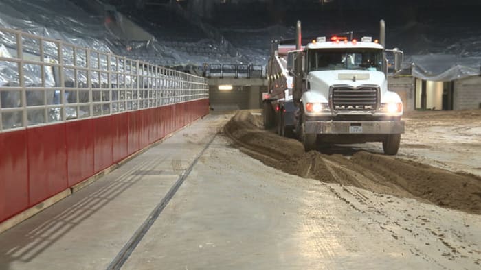 Truckloads of rodeo dirt delivered to AT&T Center arena ahead of SA ...