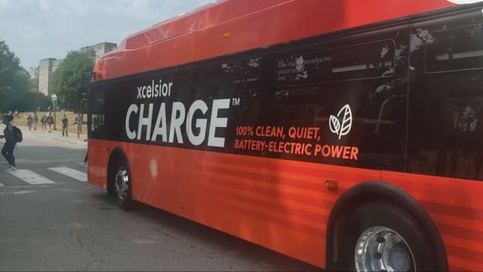New, all-electric buses tested on Virginia Tech campus