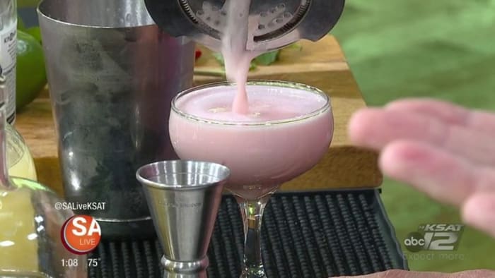 Cheers! We're celebrating Fiona's return with cocktails