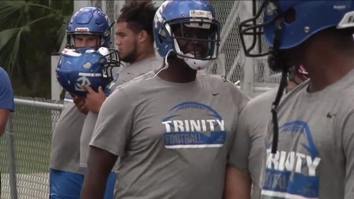 Trinity Christian football player lost everything during Hurricane Irma