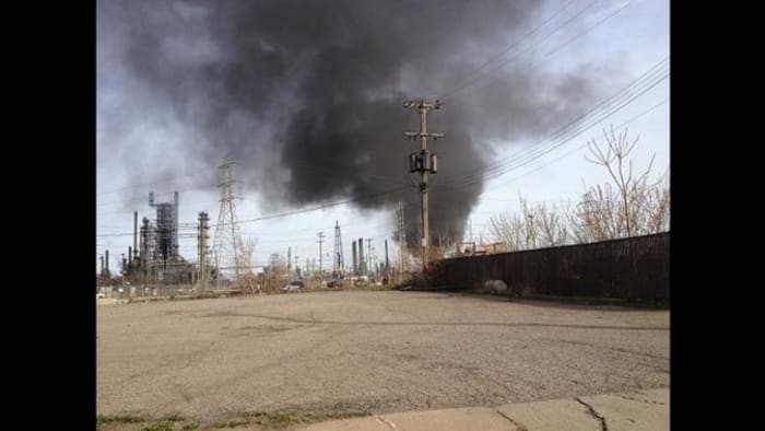 Evacuations ended in Marathon refinery fire